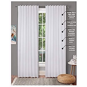 Farm House Curtain-Cotton Textured Slub fabric 50x84 -White, Cotton Curtains,2 Panels Curtain,Tab Top curtains,Room Darkening Drapes,Curtains For Bedroom,Curtains For Living Room,Curtains Set of 2