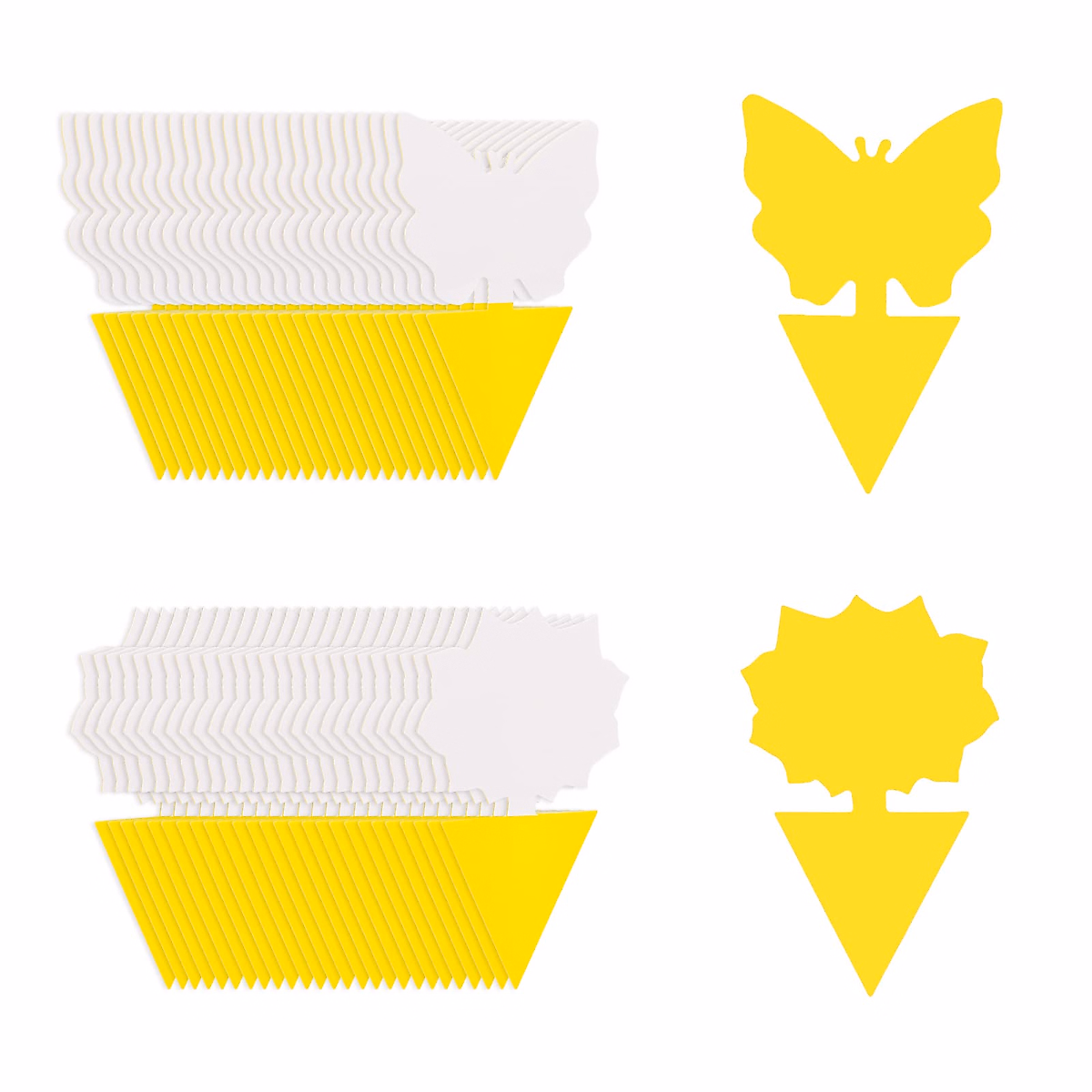 ALLRoad Fungus Gnat Sticky Traps for Plant 54 Pcs Fruit Fly Trap Yellow Sticky Gnat Killer for Indoor Outdoor Catch Bug, Whitefly, Mosquitos, Flying Insects