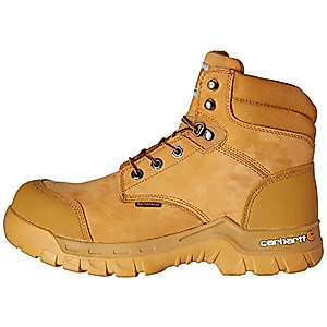 Carhartt Men's 6" Rugged Flex Waterproof Breathable Composite Toe Leather Work Boot CMF6356, Wheat, 11 W US