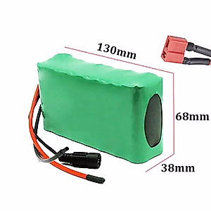CSTAL 24V 6Ah 7S2P Electric Bike Lithium-Ion Battery Pack, for 50W 100W 150W Bicycle Scooter Motor Conversion Kit, with 29.4V 2A Charger,T