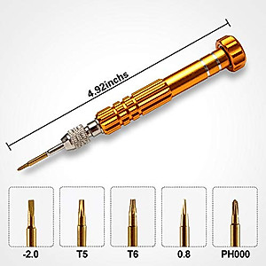 YANPLS Small Screwdriver Watch Glasses Mini Set, Micro Precision Tiny Screwdriver Set Small Screwdriver Set for Electronics Eyeglass