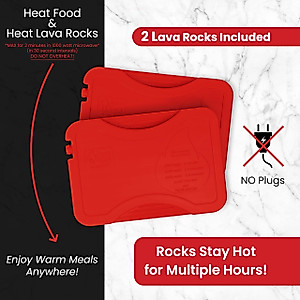 Lava Lunch™️ | Heated Lunch Box with Insulated Cold Compartment | Food Warmer Lunch Bag for Kids & Men & Women (Heather Grey)