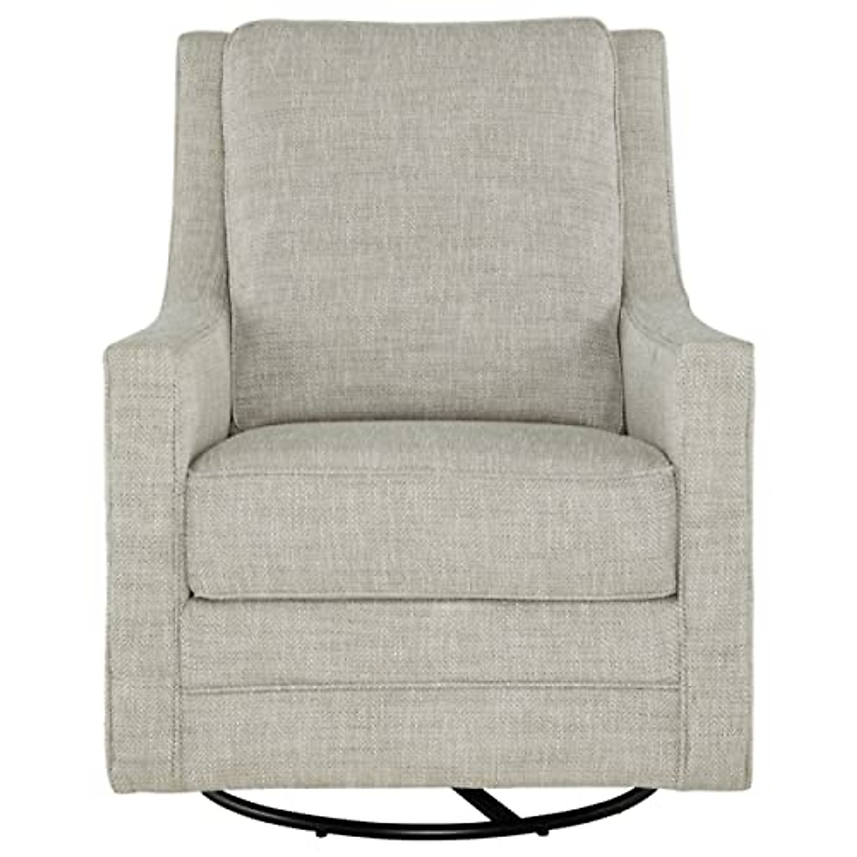 Signature Design by Ashley Kambria Casual Upholstered Swivel Glider Accent Chair, Gray