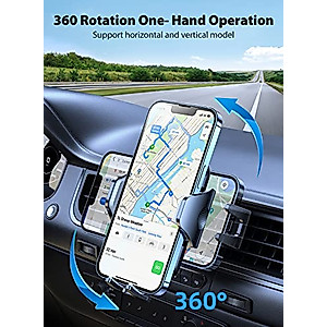 VICSEED Car Phone Holder Mount,[Innovative Mirror Design]Air Vent Phone Mount for Car[Military-grade Stability]Phone Holder Car Easy to Use Car Phone Mount Fit for iPhone 13 14 All Phones & Thick Case