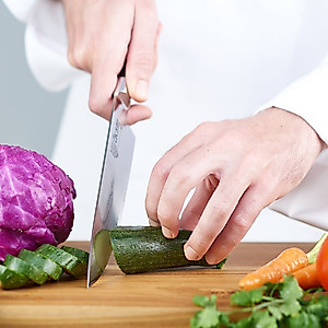Okami Knives CHEF KNIFE 8" Japanese Damascus Stainless Steel, High Carbon Sharp Kitchen Cutlery, Light & Ergonomic Gyuto