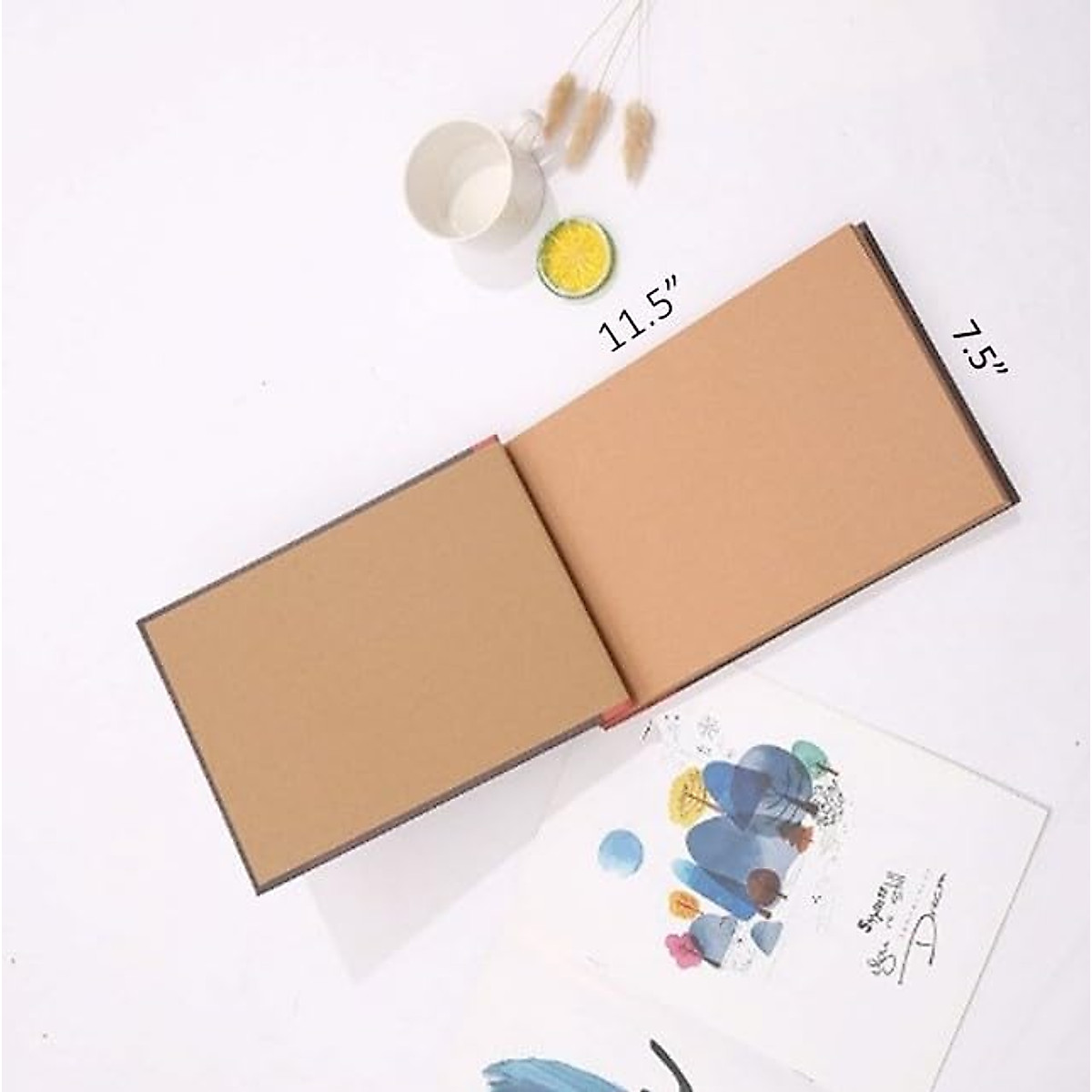 Our Adventure Scrapbook Kit – Includes 40 pgs of Brown cardstock, 12pc FineLiner Pen Set & 100 pc Travel Stickers - Gift Ideas (Wedding, Birthday, Traveler) – Hard Cover – Thick Paper. Versatile