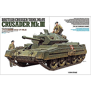 TAMIYA 37025 37025-1:35 British Cusader Mk.III Med Tank, Faithful Replica, Plastic Construction, Crafts, Model Kit, Assembly, Unpainted