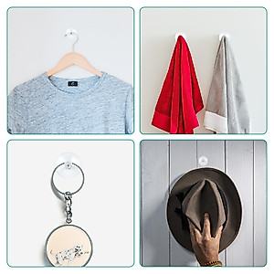 NQEUEPN 6pcs Mini Suction Cups & 6pcs Nuts, Premium PVC Small Suction Cups for Glass Threaded Screws Suction Cup Mounts Adjustable Tightness Practical Tools for Bathroom Wall Window Mirror