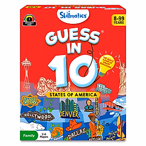 Skillmatics Guess in 10 States of America & United States Map Puzzle Bundle, Fun Educational Games for Kids and Adults for Kids, Teens & Adults, Gifts for Boys & Girls Ages 6, 7, 8, 9, and Up