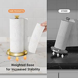 Swaitee Paper Towel Holder, Stainless Steel Gold Paper Towel Holder