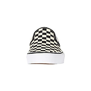 Vans womens Classic Slip On Trainers, Black/Off White, 8.5 Women/7 Men