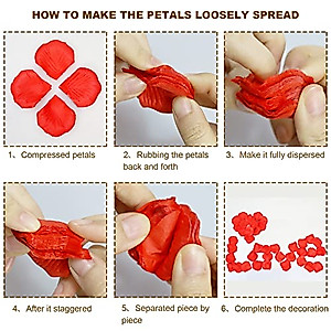 2400 Pieces Artificial Rose Petal 24 PCS Romantic Heart Candle Flameless Romantic Love Tealight Candle for Romantic Night Valentine's Day Anniversary Wedding Hotel Room Decor