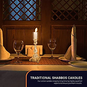 Only Kosher Candy L’HAVA Neronim 4 Hour Candles Long Burning Time Votive Shabbat Candle, Traditional Shabbos Candles, 72 Pack