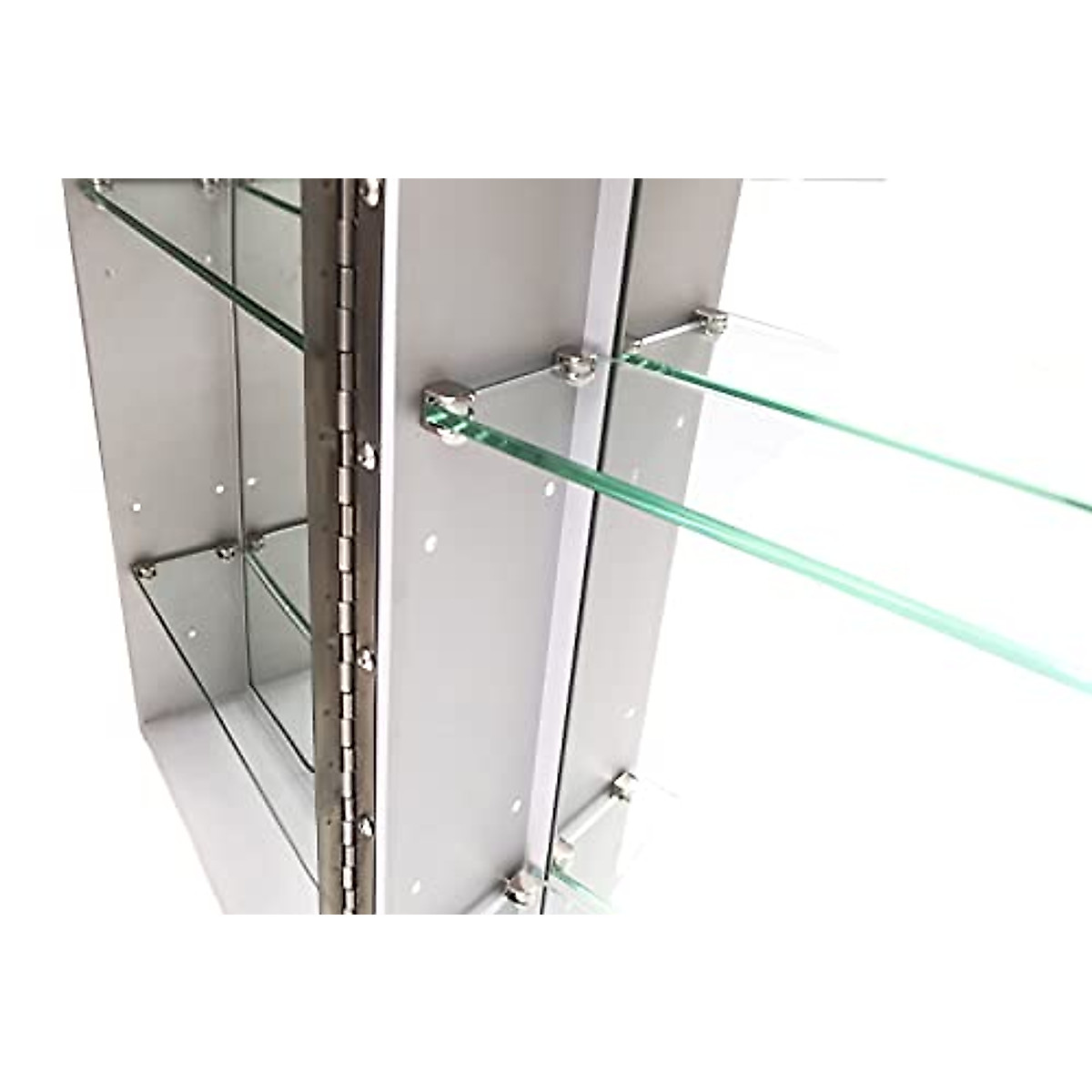 FixtureDisplays® 16X24" Recess Glass Mirror Vanity Bathroom Medicine Cabinet Aluminum Frame 15112-NF