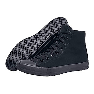 Shoes for Crews Pembroke, Men's, Women's, Unisex, Slip Resistant, High Top Work Sneakers, Canvas, Men's Size 10.5, Women's Size 12