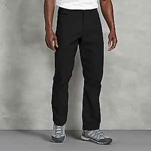 Eddie Bauer Men's Water-Repellent UPF 50+ Stretch Tech Pant (as1, Waist_Inseam, Numeric_36, Numeric_30, Regular, Regular, Black)