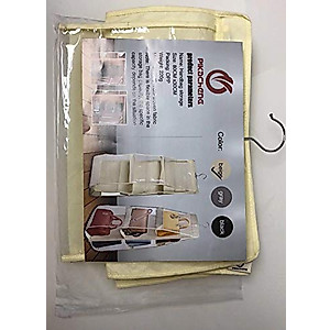 N/V PIKACHENG Hanging Handbag Purse Organizer, Homewares Nonwoven 6Pockets Hanging Closet Storage Bag,Transparent Dust-Proof Wardrobe Closet Storage Bag (Light Yellow)