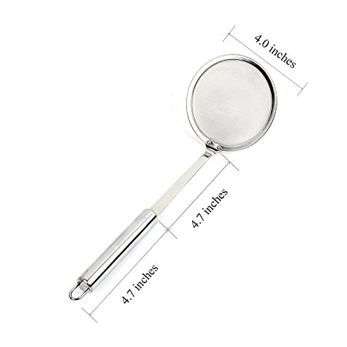 TEMCHY Hot Pot Fat Skimmer Spoon - Stainless Steel Fine Mesh Strainer for Skimming Grease and Foam