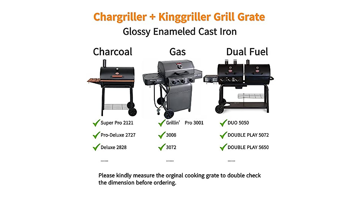 BBQSTAR 19-3/4 Inch Glossy Porcelain-Enameled Cast-Iron Grill Cooking ...