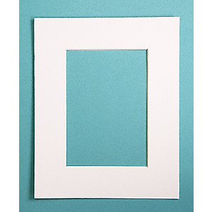topseller100, Pack of 100 WHITE 8x10 Picture Mats Matting with White Core Bevel Cut for 5x7 Pictures