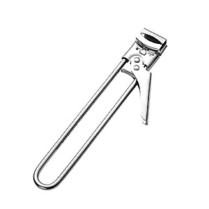Adjustable Multifunctional Stainless Steel Can Opener Manual Bottle Jar Opener Lid Remover Gripper Kitchen Tool (1 Pcs)