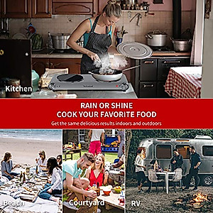 Hot Plate, Techwood 1800W Dual Electric Stoves, Countertop Stove Double Burner for Cooking, Infrared Ceramic Hot Plates Double Cooktop, Silver, Brushed Stainless Steel Easy to Clean Upgraded Version