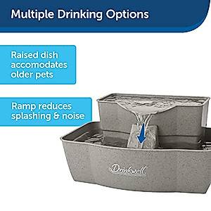 PetSafe Multi-Tier Pet Fountain – Large Waterer Great for Cats and Dogs – 2 Heights to Drink From – Great for Senior Pets – 100 Oz Water Capacity – Fresh, Filtered Water
