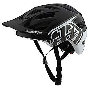 Troy Lee Designs Adult | Trail | All Mountain | Bicycle A1 MIPS Classic Helmet - (Black/White, X-Large/2X-Large)