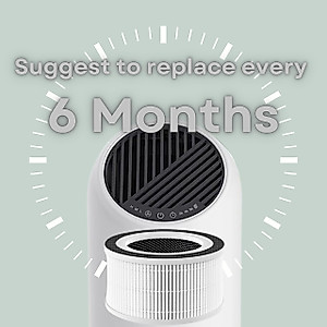 Nispira 3-in-1 True HEPA Filter + Carbon Compatible with AFLOIA FILLO, HALO, MOOKA Allo Air Purifier, Honati, Miroco, Vanaheim and Saki Air Purifier, 2 Packs