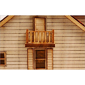 DESKTOP Wooden Model Kit Western House 2 by Young Modeler