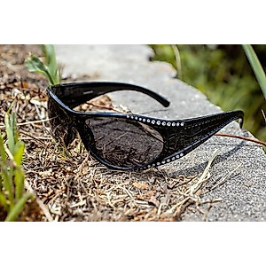 Global Vision Marilyn-1 Women's Motorcycle Sunglasses W/ 50 Crystal Bling Rhinestones Eyewear