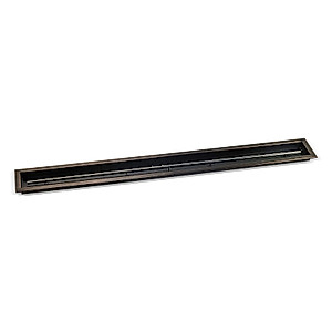 72"x 6" Linear Channel Oil Rubbed Bronze Drop-in Pan with Spark Ignition Kit - Natural Gas