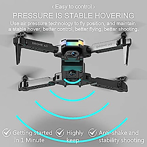 Vetitkima Drones with Camera for Adults, Mini Drone with Dual 4k Hd FPV Camera Remote Control Aircraft with Altitude Hold Headless Mode