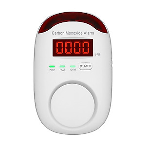 Carbon Monoxide Detector Insertion, VzmcovCO Detector, LED Display Screen Voice Alarm, Suitable for Home Kitchen, Office, Hotel Garage, Living Room, Bedroom -1 Package