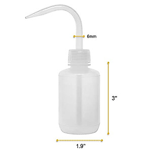 EISCO Wash Bottle, 250ml - Low Density Polyethylene - Translucent, Unbreakable - Screw Cap with Sturdy Delivery Tube, Leak-Proof Dispensing of Liquids Labs