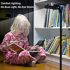 YUWLDD Battery Floor Lamp,Rechargeable Portable Reading Floor Lamp for Living Room,Battery Powered Cordless Lamp,Touch Control for Camping,Emergency Lighting(Black)