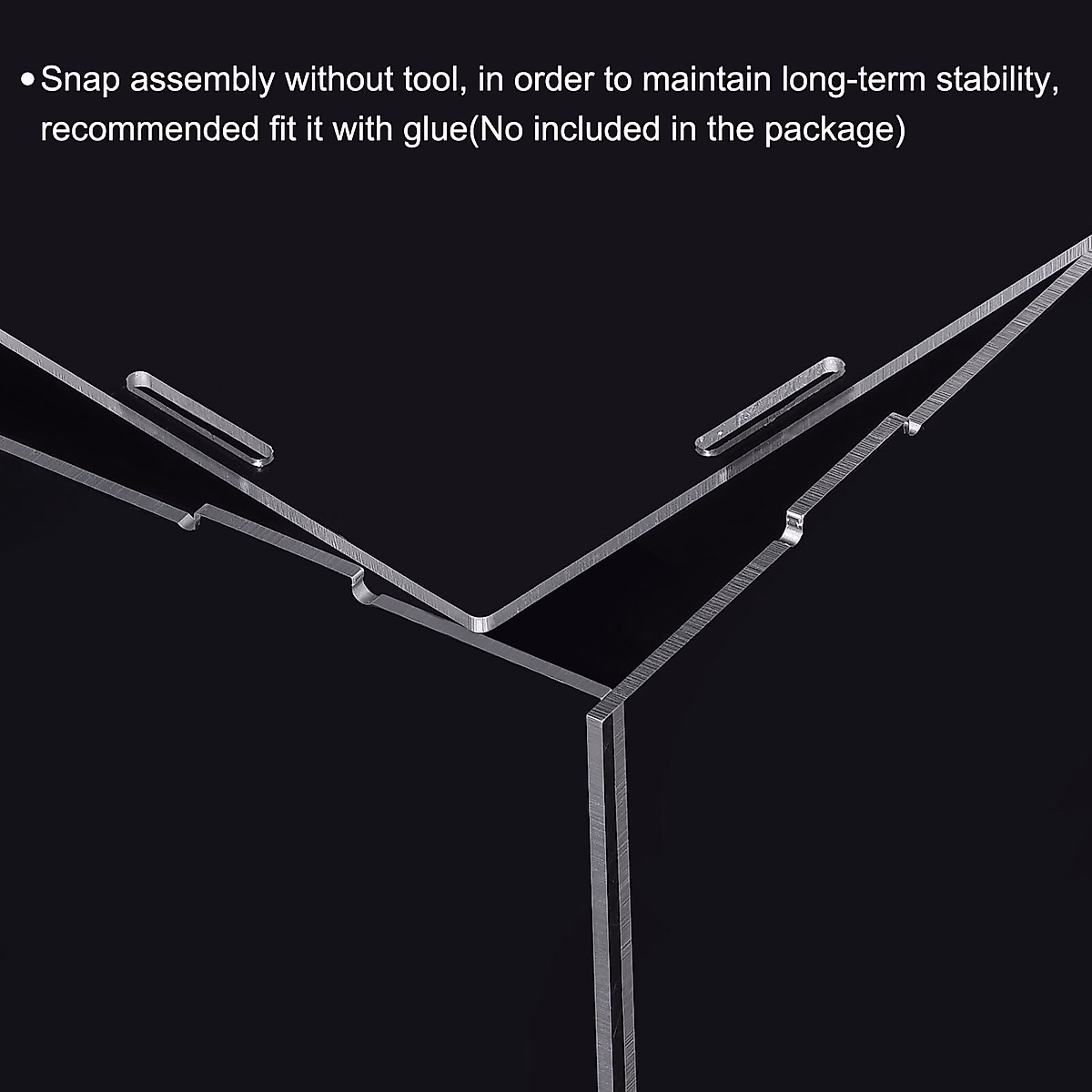 MECCANIXITY Clear Display Case, Acrylic Box Assemble Dustproof Box Showcase, 7.9x7.9x11.8inch for Collectibles, Crafts