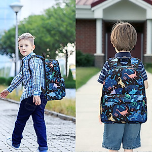 Soehipee Backpack for Kids, Preschool Backpack for Kids Boys, Toddler Kindergarten School Bookbag Set with Lunch Box and Pencil Case