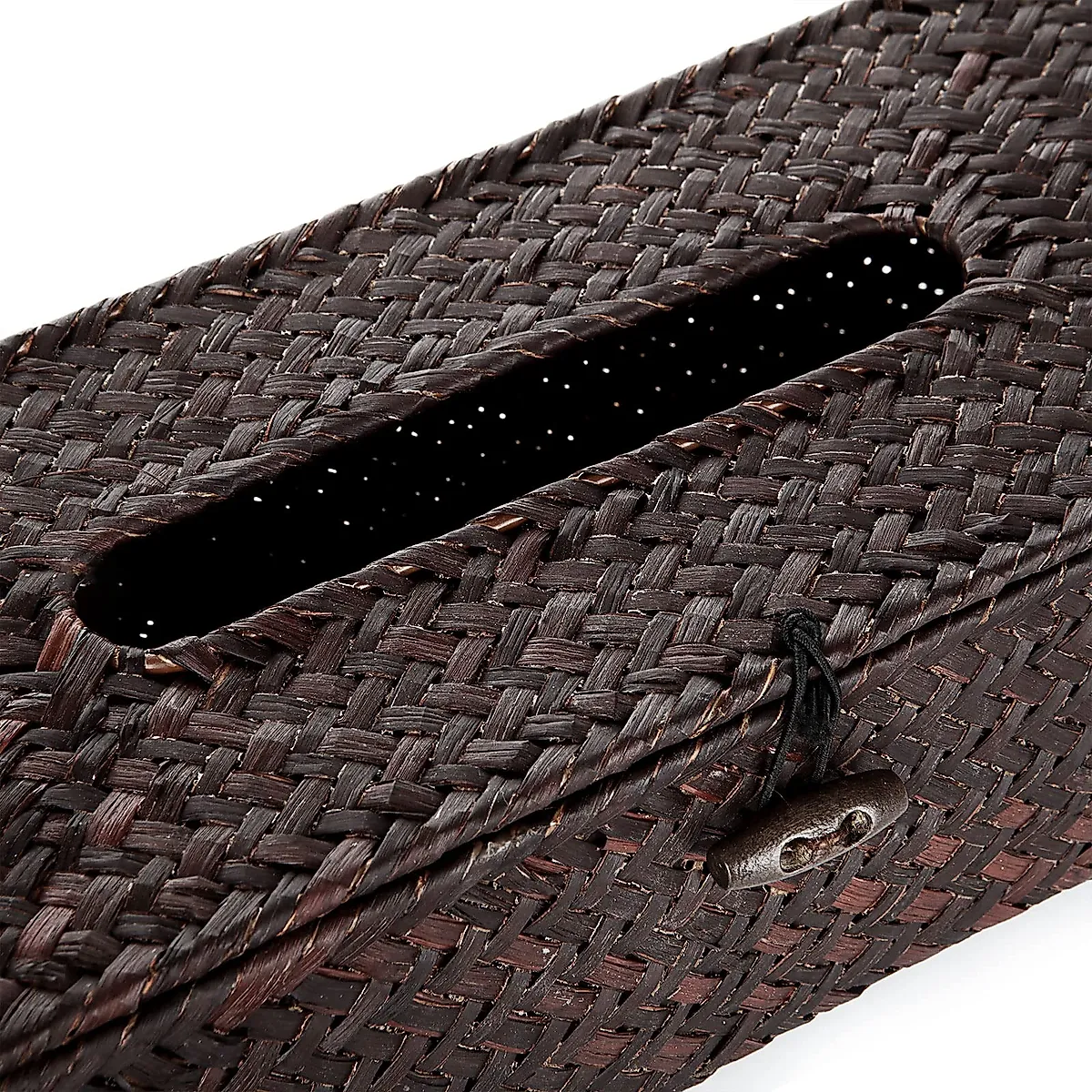 Rectangular Woven Tissue Box Holder Tissue Paper Holder Decorative Napkin Holder for Table Tissue Box Cover Rectangular Pumping Paper case Dispenser for Home Office Car Automotive Decoration