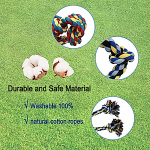 DBZZ Dog Rope Toys for Large,Medium Dogs and Puppy,Aggressive Chewers,Play Chew Teething, Interactive and Indestructible Dog Chew Toys, Teeth Cleaning Twisted Rope Toy