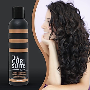 The Curl Suite Hydrating Shampoo for Curly Hair Infused with Special Extracts & Proteins Sulfate-Free Hydrating Shampoo Anti-Frizz Hydration Color Safe Shampoo for Dry & Dull Hair (8 OZ)