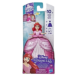 Disney Princess Secret Styles Fashion Surprise Ariel, Mini Doll Playset with Extra Clothes and Accessories, Toy for Girls 4 and Up