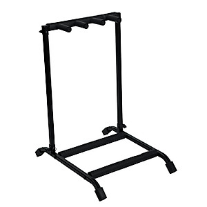 Rok-It Multi Guitar Stand Rack with Folding Design; Holds up to 3 Electric or Acoustic Guitars (RI-GTR-RACK3)