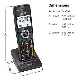 AT&T GL2101-2 DECT 6.0 2-Handset Cordless Home Phone with Call Block, Caller ID, Full-Duplex Handset Speakerphone, 2" White Backlit Display, Lighted Keypad (Graphite & Black)