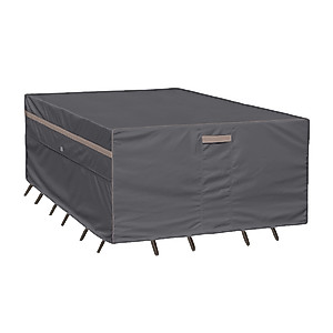 Garden Balsam Heavy Duty Waterproof Patio Furniture Covers,Fade Resistant Outdoor Table and Chair Covers Square 74"Wx 74"D x 28"H Dark Grey