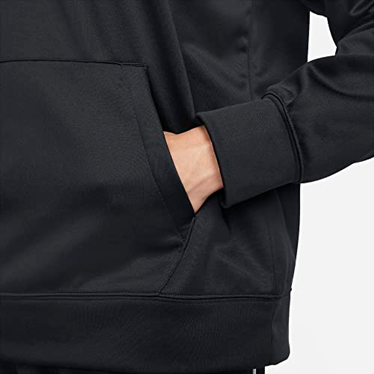 Nike Therma Men's Basketball Pullover Hoodie (as1, alpha, l, regular, regular, Black/White, Large)