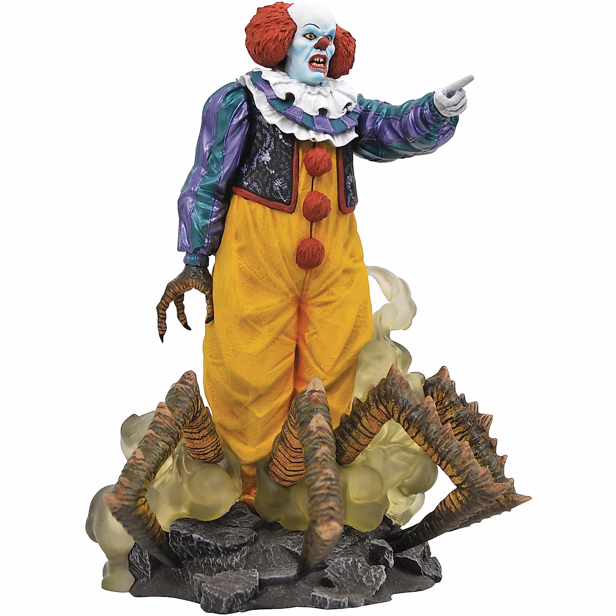 DIAMOND SELECT TOYS Horror Movie Gallery: It 1990 Classic Pennywise PVC Figure, Multicolor, 9"