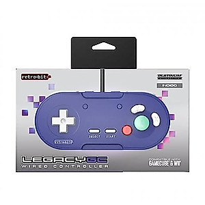 Retro-Bit Legacy GC Wired Controller - for Gamecube & Wii - Indigo