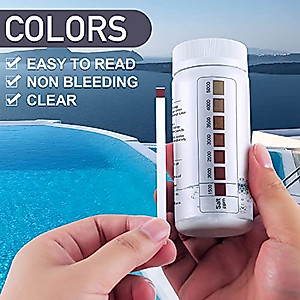 TRUEDIRECTION Salt Water Test Strips for Testing Sodium Chloride Content in Pool and Spa, Saltwater Chlorine Testing kit of 1500-5000 ppm