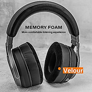 Earpads Compatible with Virtuoso RGB Wireless SE Gaming Headset - Memory Foam Earcups - Hybrid (PU/Velour) Ear Cushions I Black